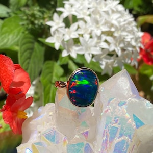 Aura Opal Magic Stackable Ring - Etsy