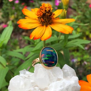 Aura Opal Magic Stackable Ring - Etsy
