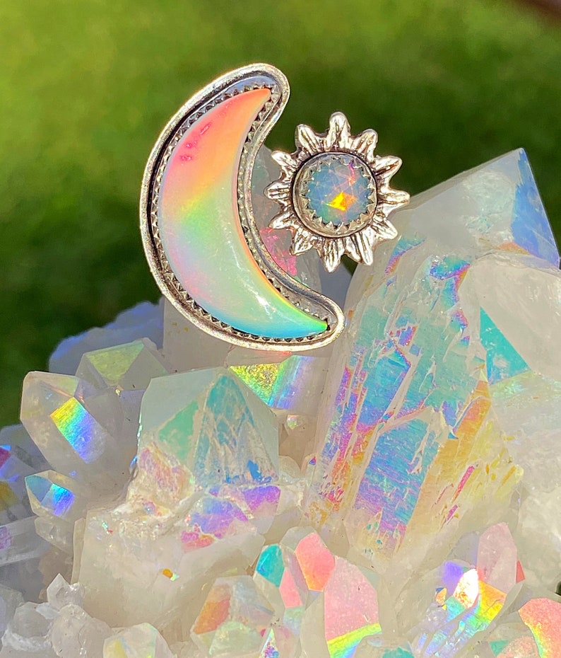 Moon Candy Sunshine Adjustable Ring // Sterling Silver - Etsy