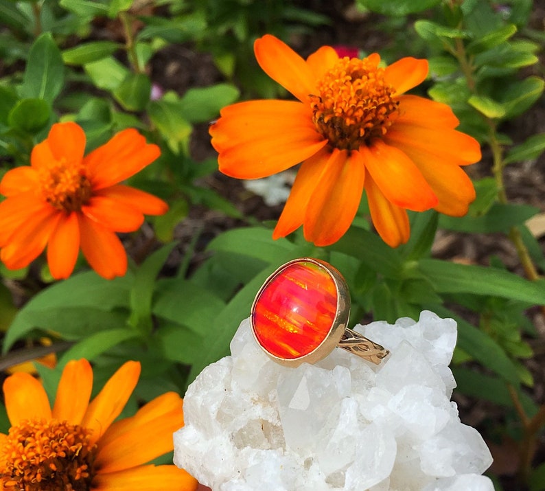 Aura Opal Magic Stackable Ring - Etsy