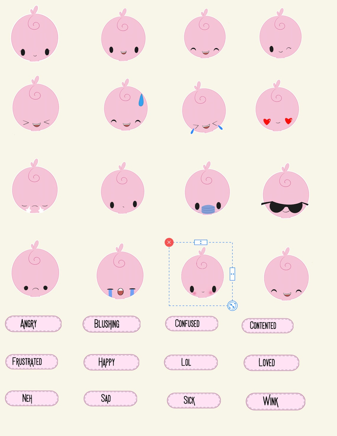 Cute Digital Goodnotes Stickers / Kawaii Goodnotes Stickers / Emotions ...