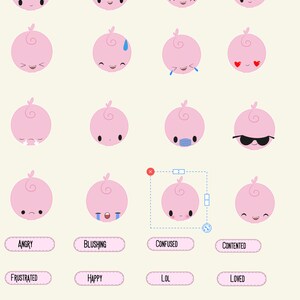 Cute Digital Goodnotes Stickers / Kawaii Goodnotes Stickers / Emotions ...