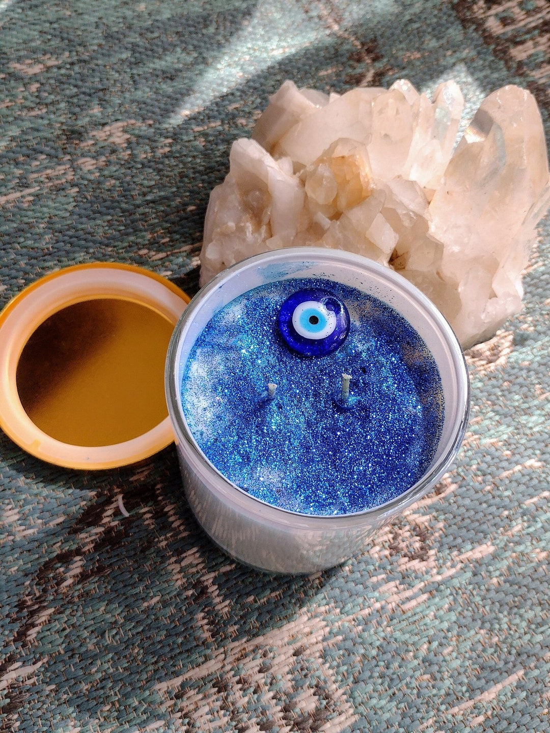 Evil Eye Candle Frankincense Myrrh, 14 Oz Evil Eye Intention Candle ...