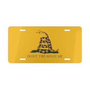 Gadsden Flag Dont Tread on Me Vanity Front License Plate Truck Car Tag ...