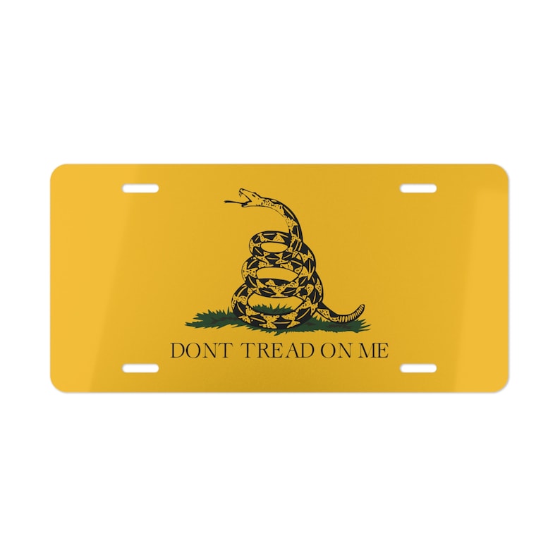 Gadsden Flag Dont Tread on Me Vanity Front License Plate Truck Car Tag ...