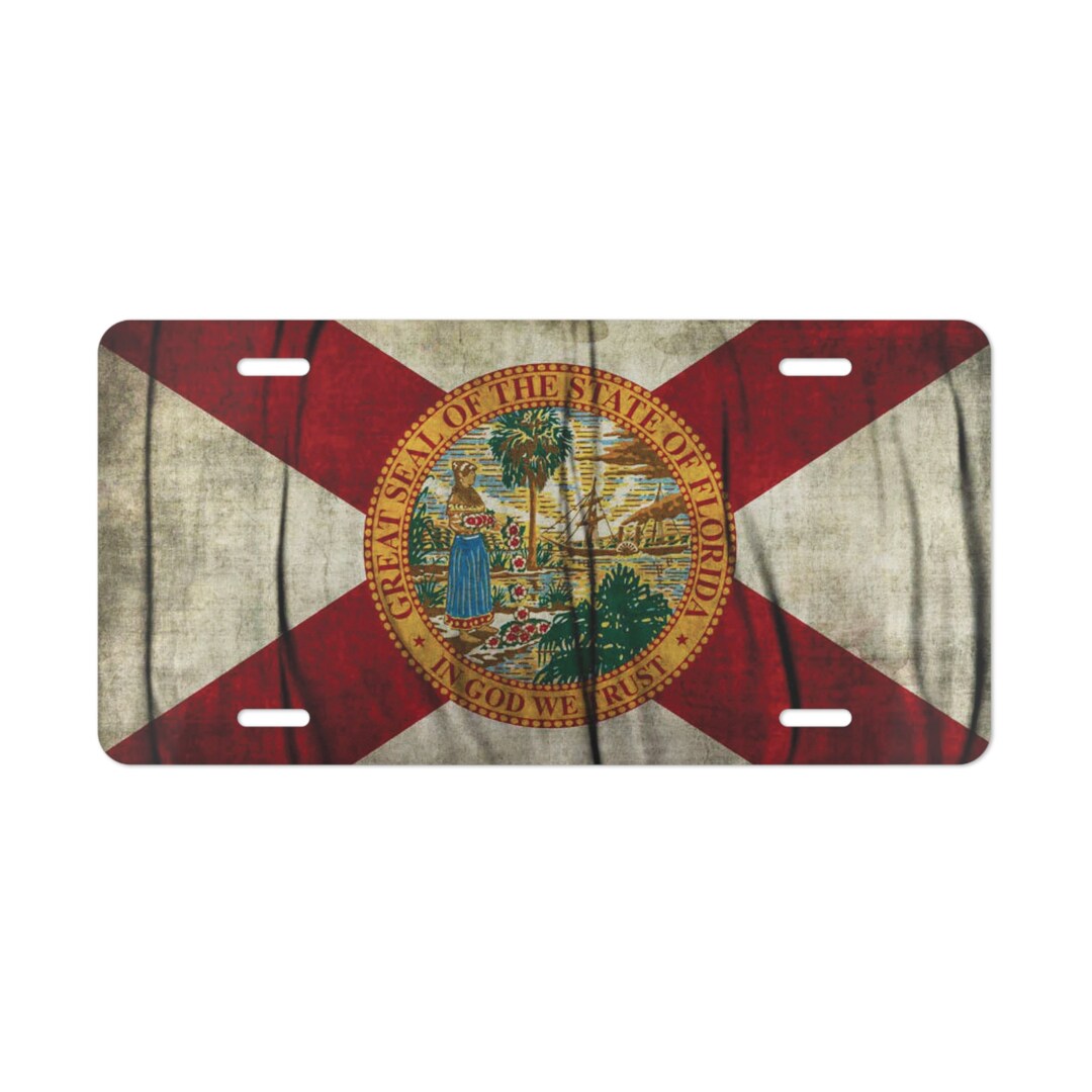 Rustic Florida Flag License Plate Vanity Tag FL Truck Car Country - Etsy