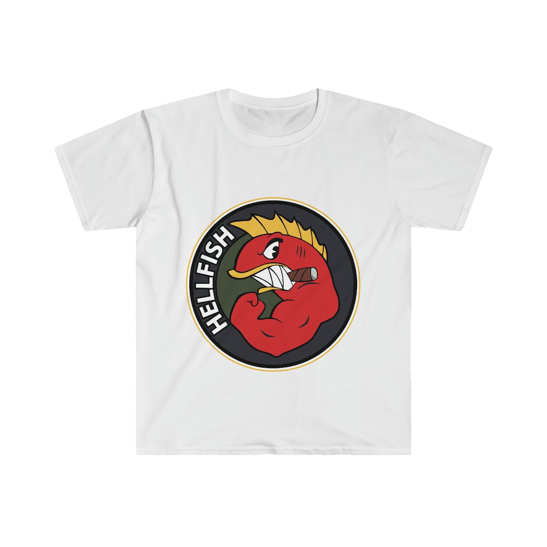 Flying Hellfish Logo T Shirt Simpsons Abe Granada Simpson Cartoon Tee- Cool Vintage Funny Retro ...