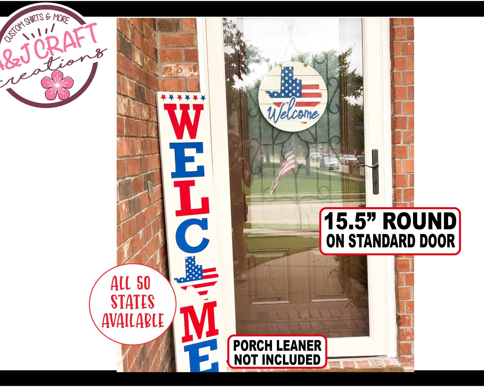State Sign Wood Texas Welcome Sign Patriotic Welcome Round - Etsy