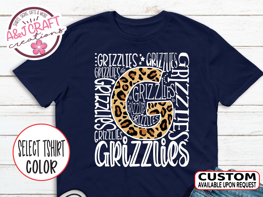 Grizzlies Mascot Spirit Wear Typography Shirt Perfect for Teachers ...