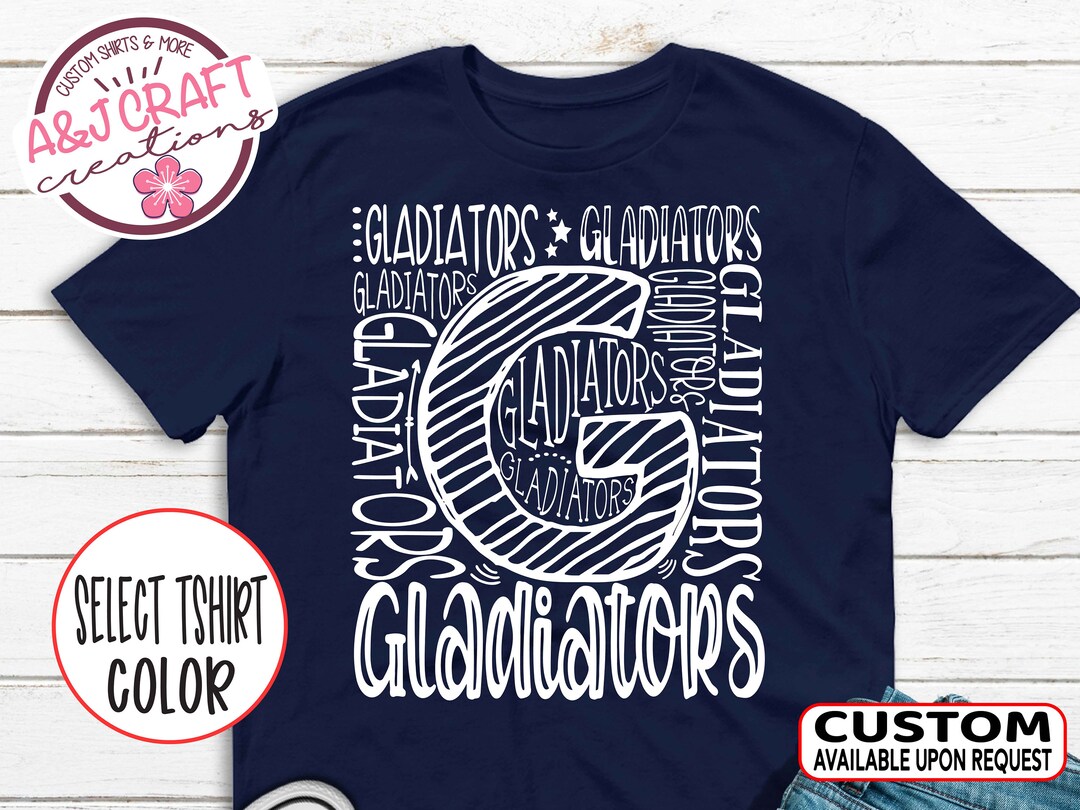Gladiators Mascot Spirit Wear Typography Shirt Perfect for Teachers ...
