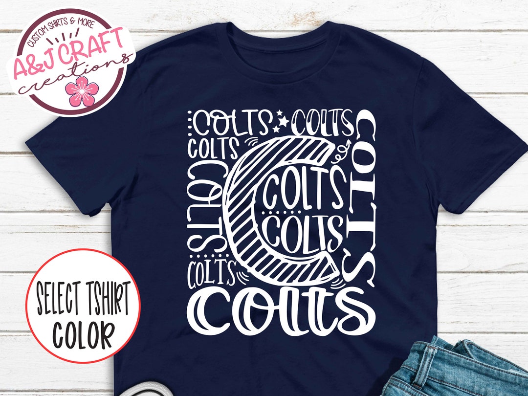 Colts Mascot Spirit Wear Typography Shirt Perfect for Teachers ...
