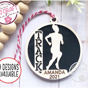 Track Runner Ornament Personalized, Running Ornament, Female Runner ...