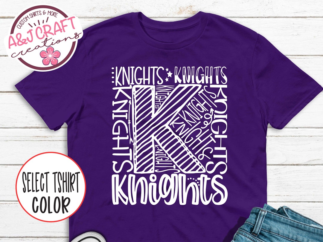 Knights Mascot Spirit Wear Typography Shirt Perfect for Teachers ...