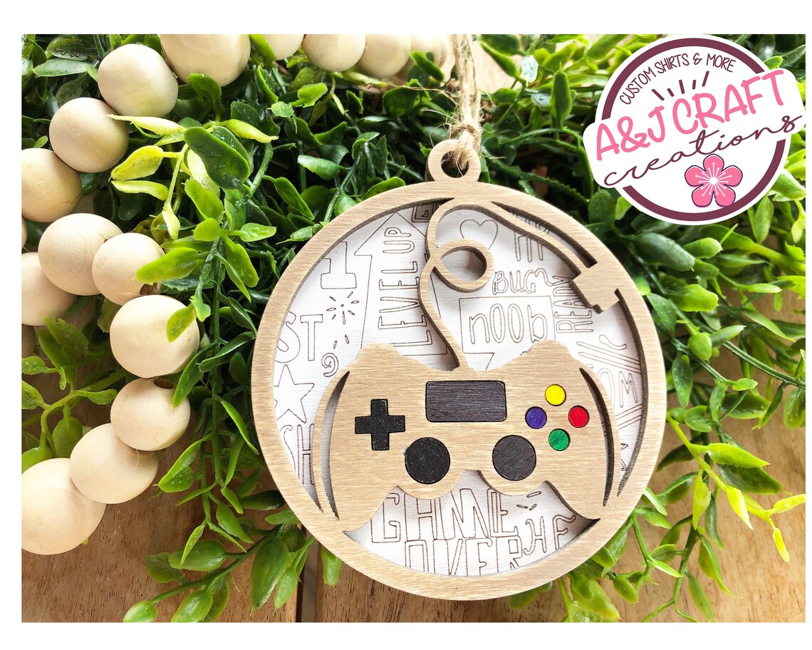 Gamer Ornament Gaming Ornament Video Game Ornament Laser | Etsy