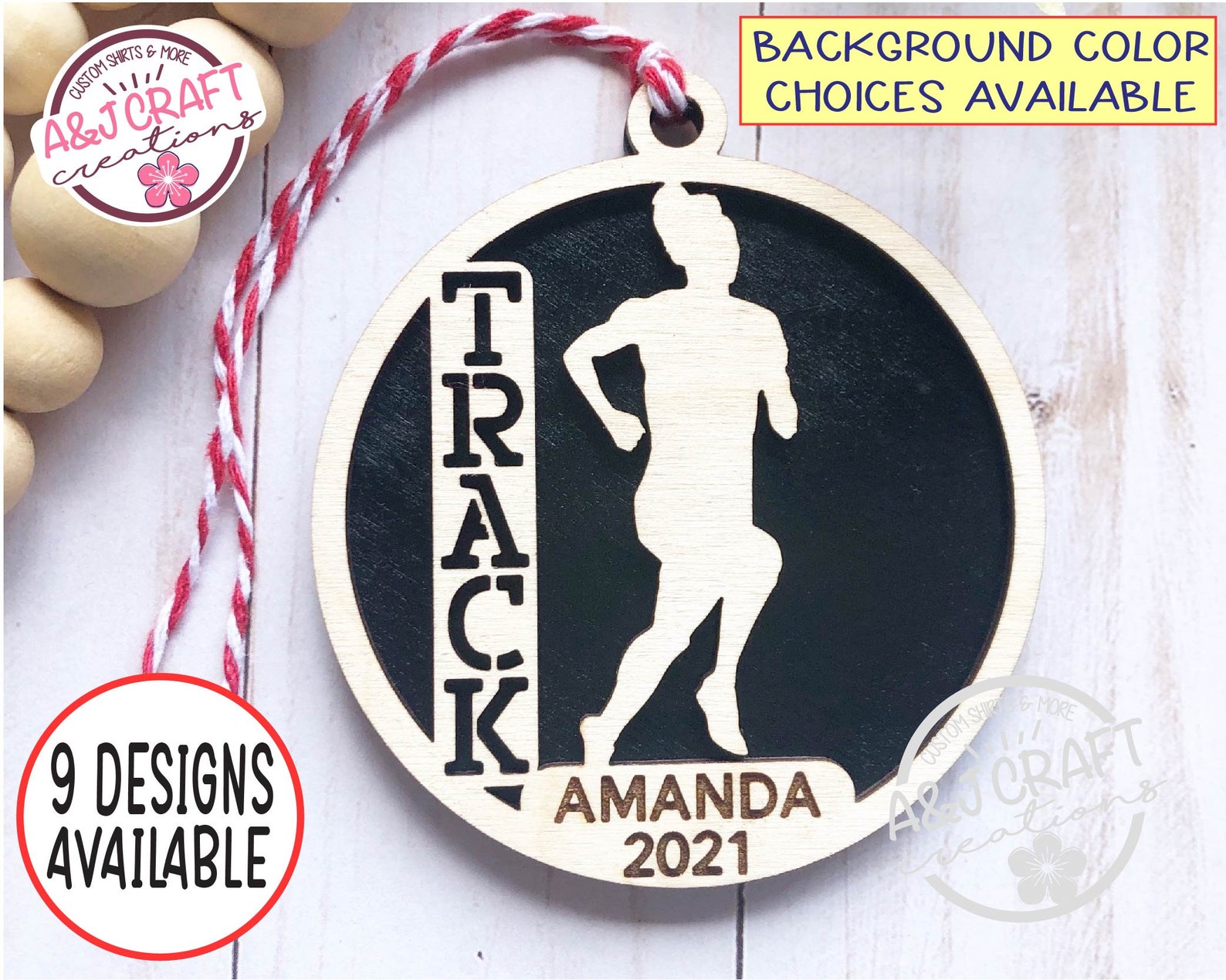 Track Runner Ornament Personalized Running Ornament Female - Etsy