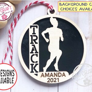 Track Runner Ornament Personalized, Running Ornament, Female Runner ...