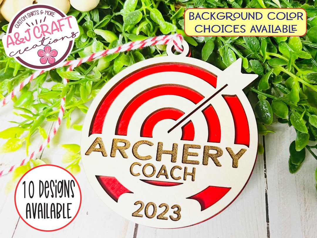 Archery Coach Ornament Personalized, Archery Gift for Coach, Archer ...