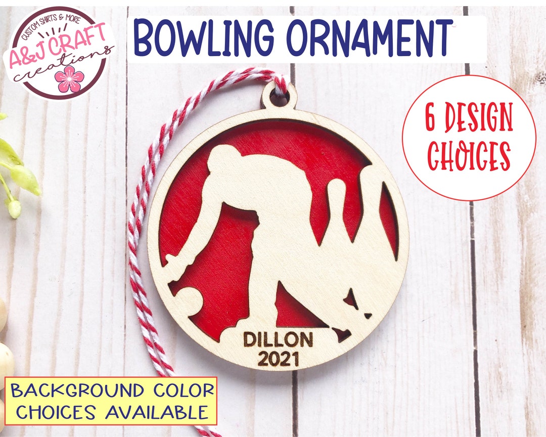 Bowling Ornament Personalized, Bowling Ornament, Custom Bowler Ornament ...