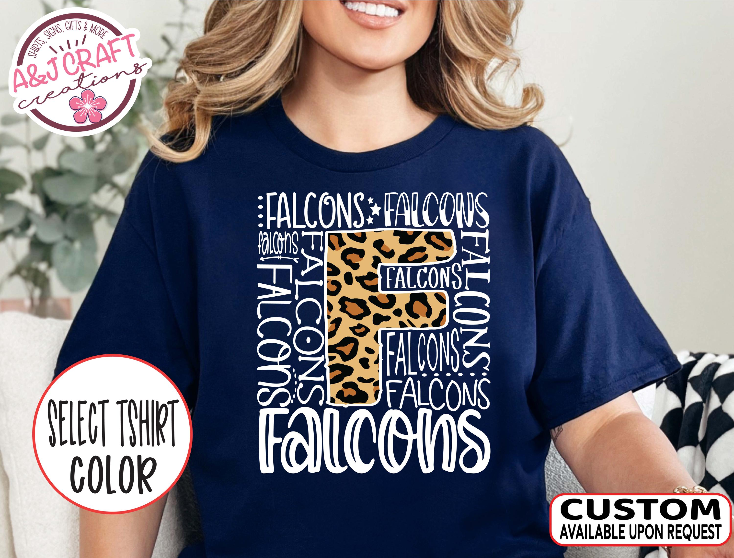 Falcons Team Mascot Spirit Typography Shirt - School Mascot Pride ...