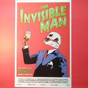 The Invisible Man Poster 11x17 Art Print 1933 HORROR Film, Classic ...