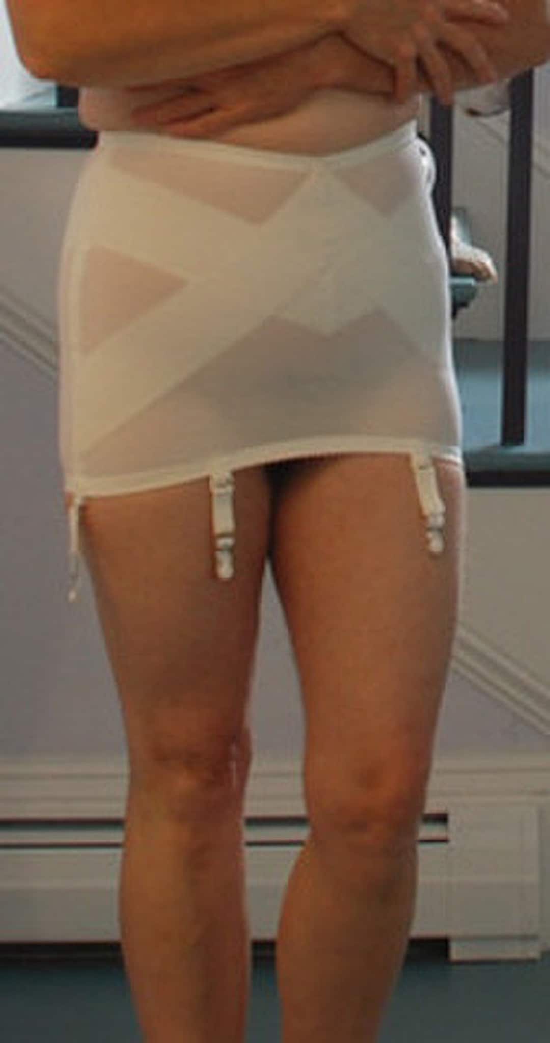 Vintage New J.C Penney's Extra Firm Open Bottom Girdle With 4 Garters White Medium 2728 - Etsy