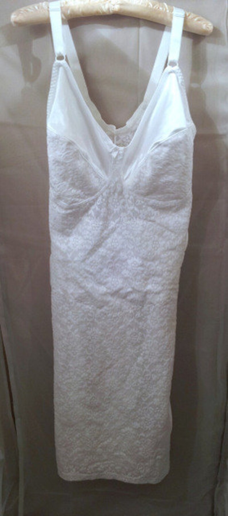 Vintage New Crown-ette Power-net Lace and Satin Shaping Slip - Etsy