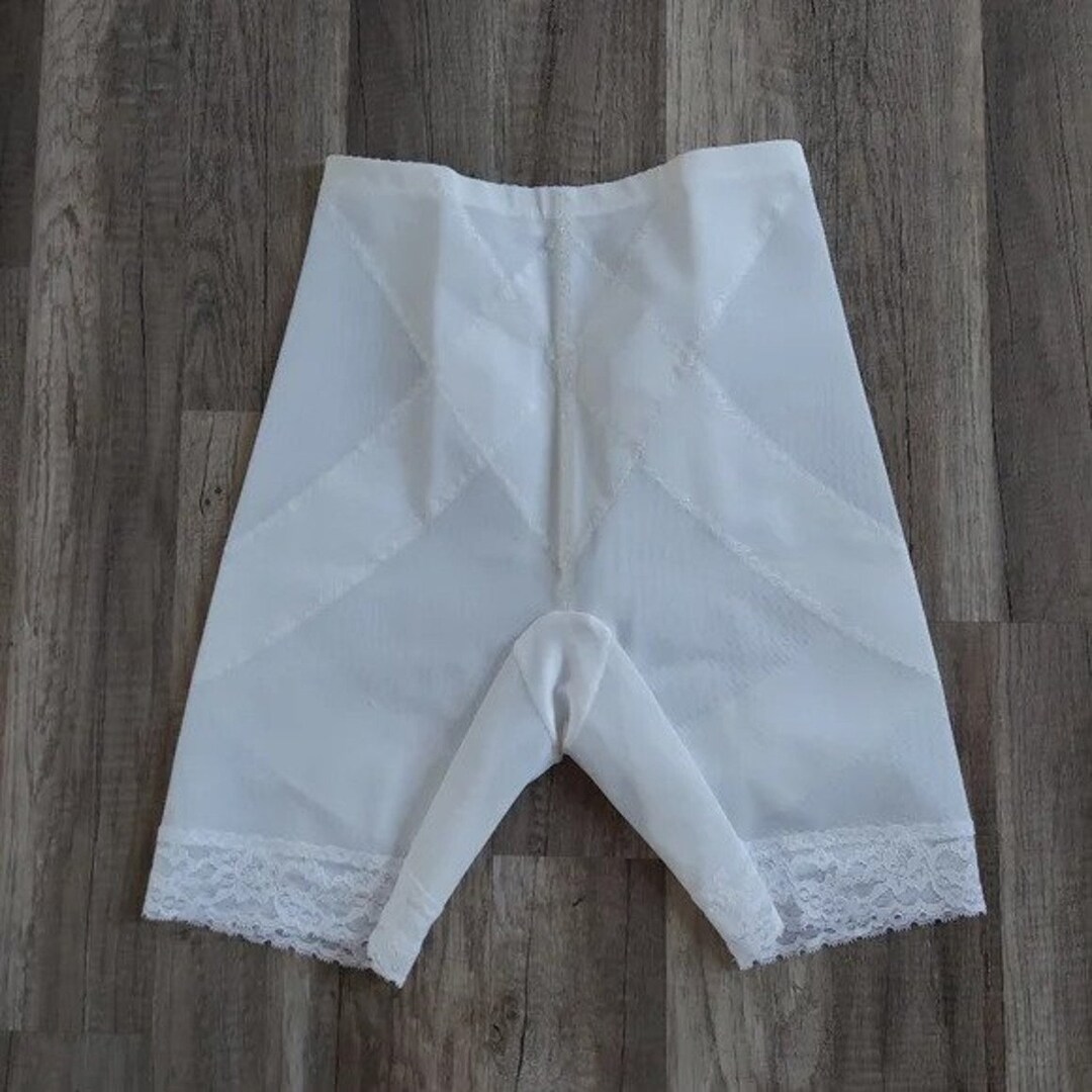 Vintage New Sears Firm Control Criss-cross Panels Long Leg Girdle White ...
