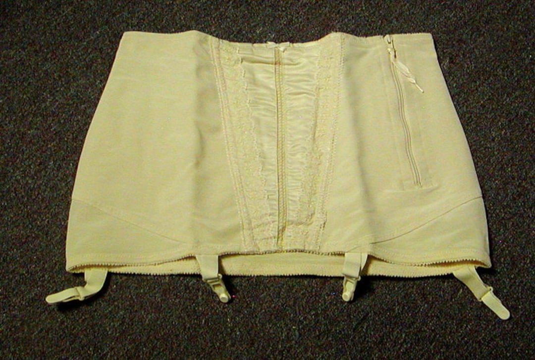 Vintage New Formflex Foundations, Inc Firm Control Open Bottom Side Zipper Girdle With Garters ...