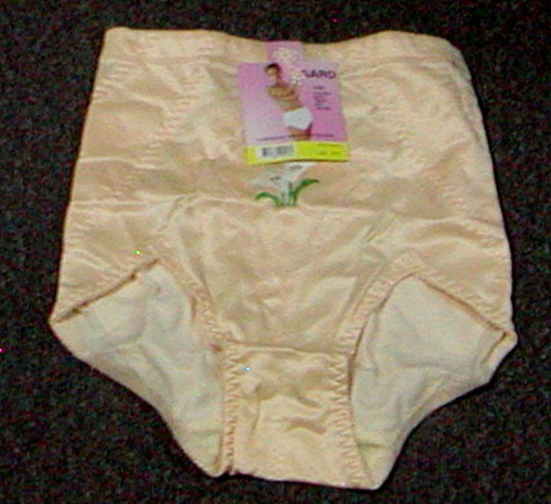 Vintage Garo Firm Control Full Brief Panty Girdle Brief Peach With ...