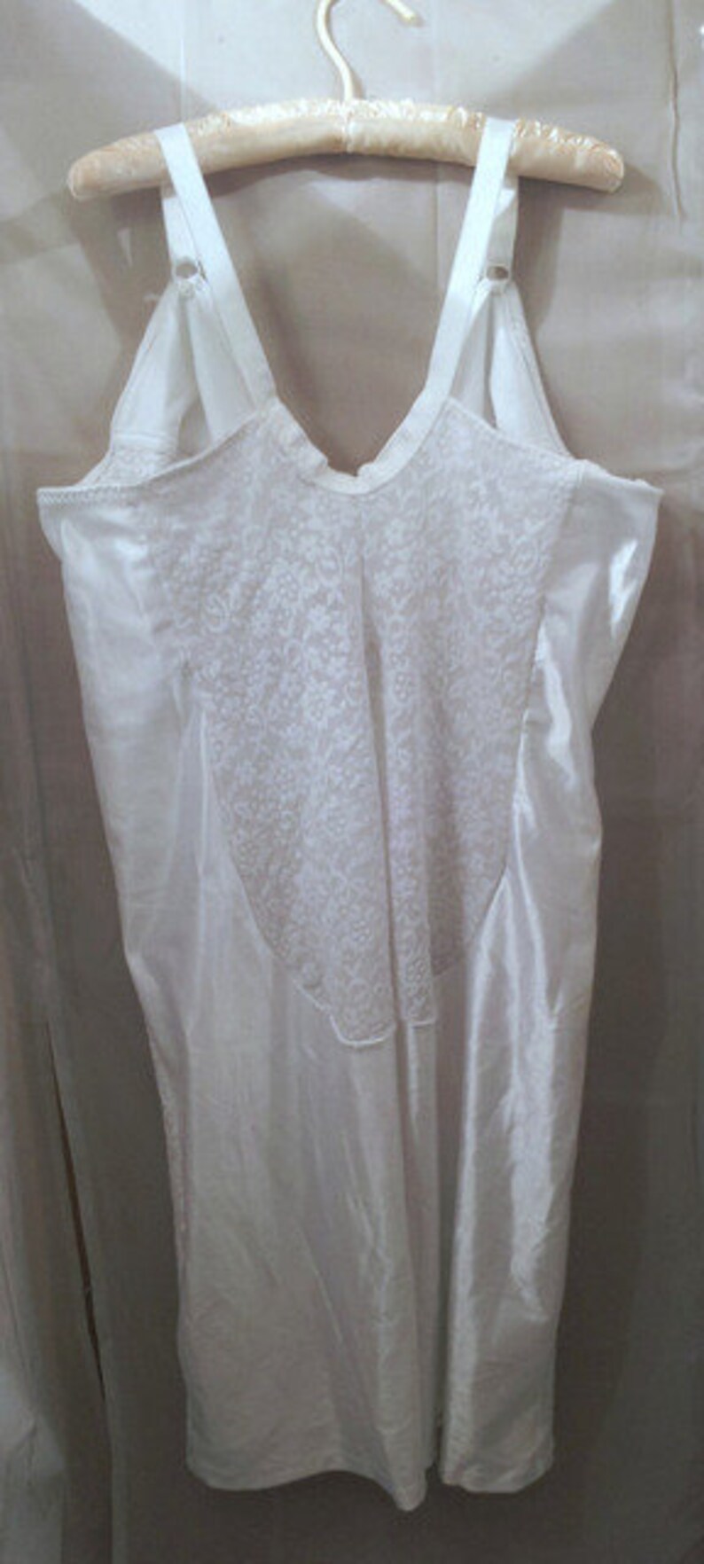 Vintage New Crown-ette Power-net Lace and Satin Shaping Slip - Etsy