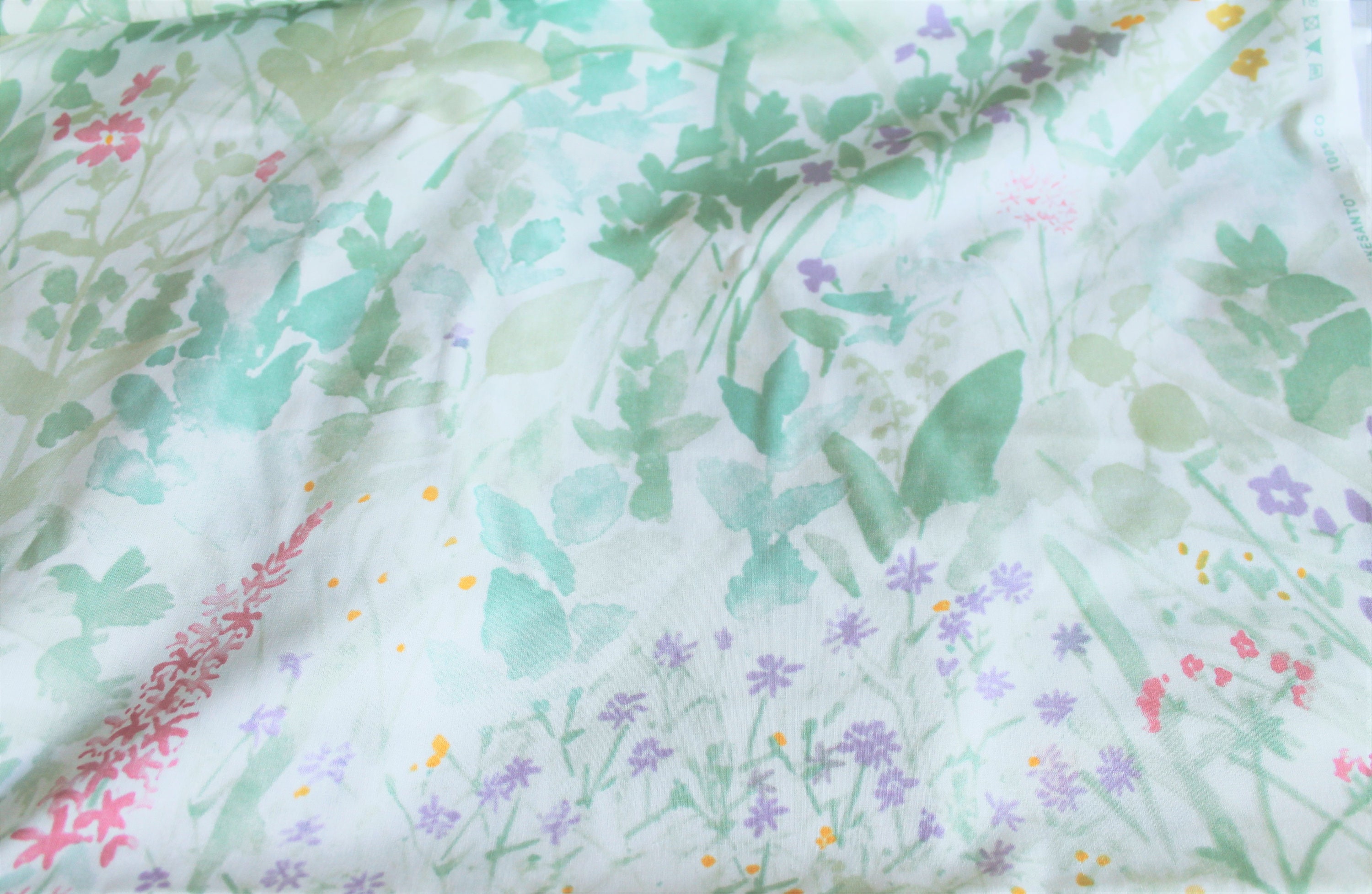 Marimekko Fabric, Kesanto Foggy Green by Fujiwo Ishimoto, 145x50cm - Etsy