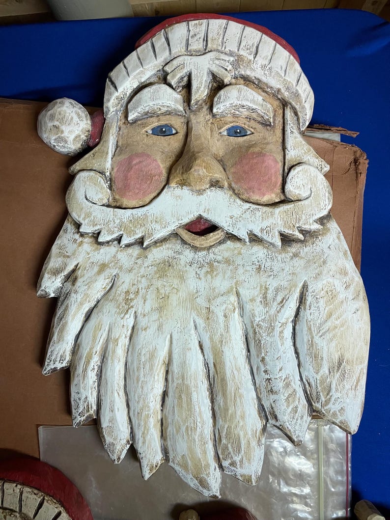 Hand Carved Santa XL - Etsy