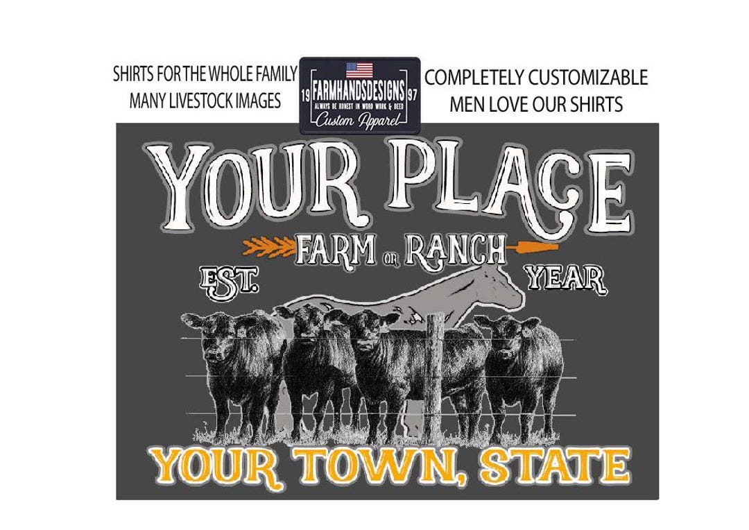 Farm Shirt Custom Ranch Shirt Template Custom Farm Logo Cows Horse ...