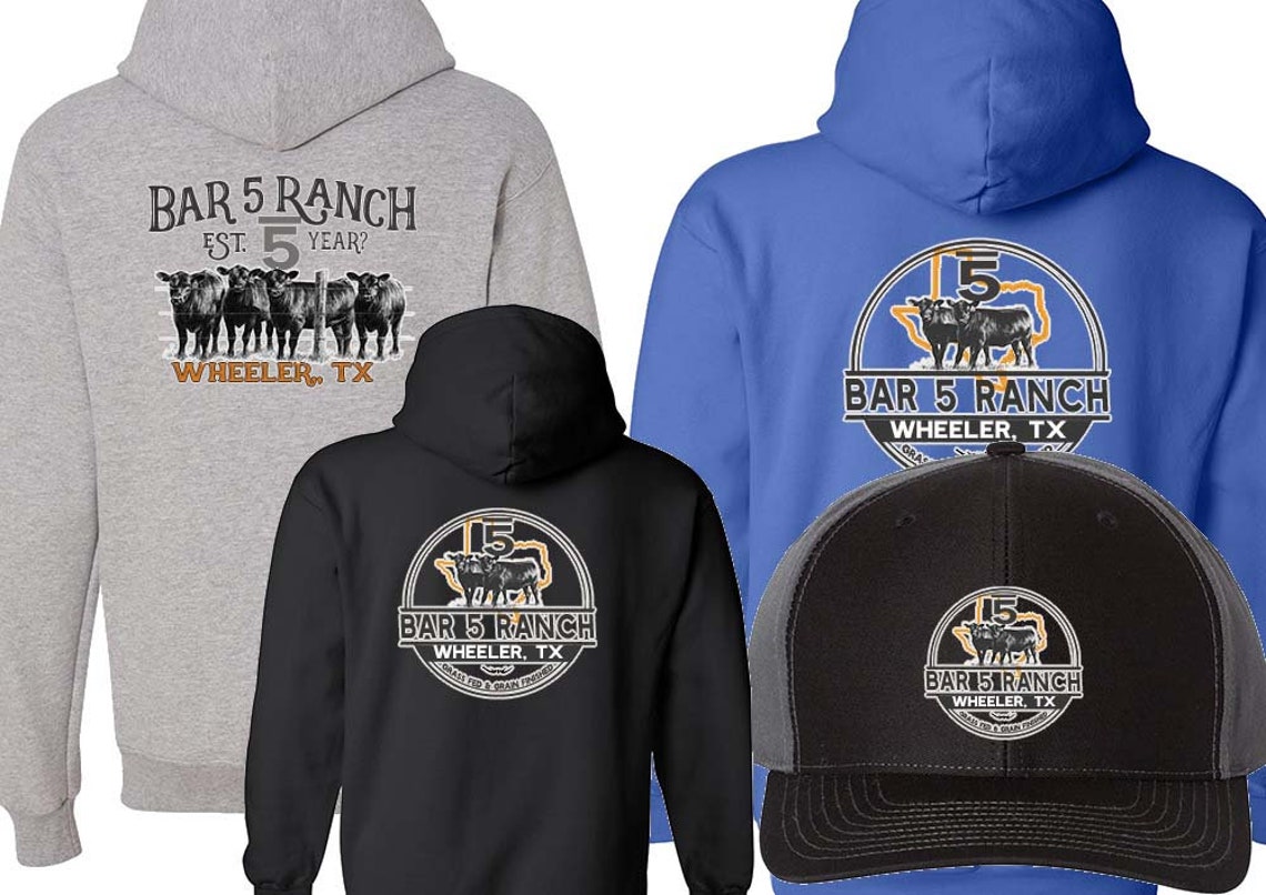 Multiple Farm Hoodie for the Whole Family Custom Angus Show Cattle ...
