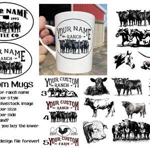 Custom Horse Ranch Shirt Horses COFFEE MUGS Farm Shirt Farmer Tshirt ...