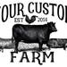 Custom Farm Shirt Ranch Tshirt or Long Sleeve Personalized Cow Cattle ...