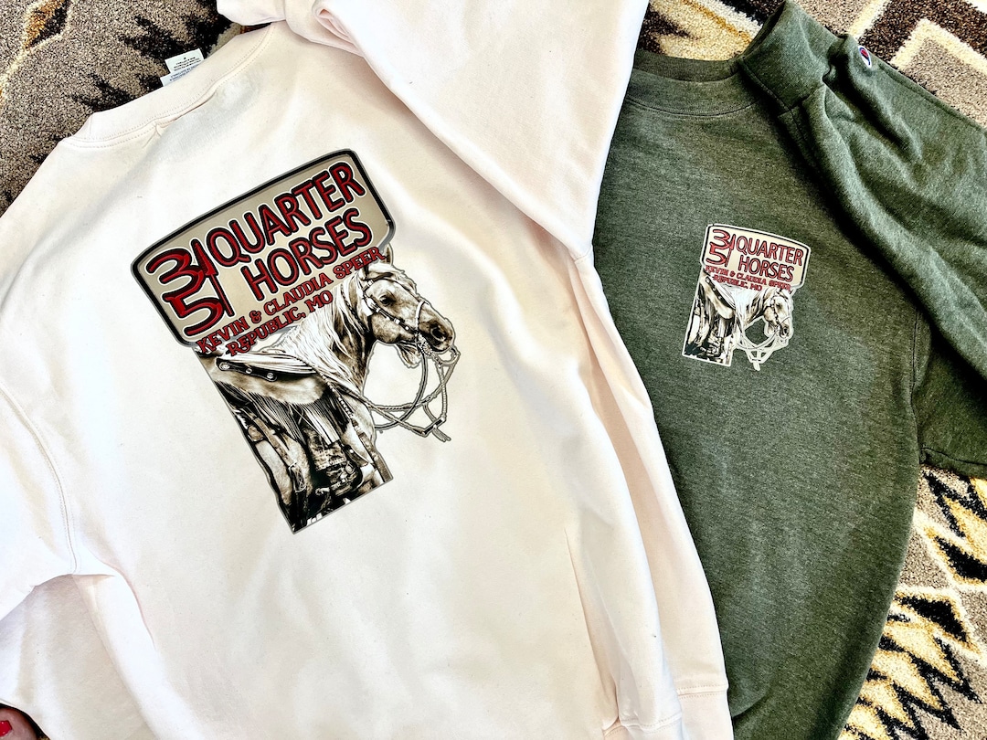 Cow Horse Custom Western Ranch Shirt Hoodie Long Sleeve Tshirt ...