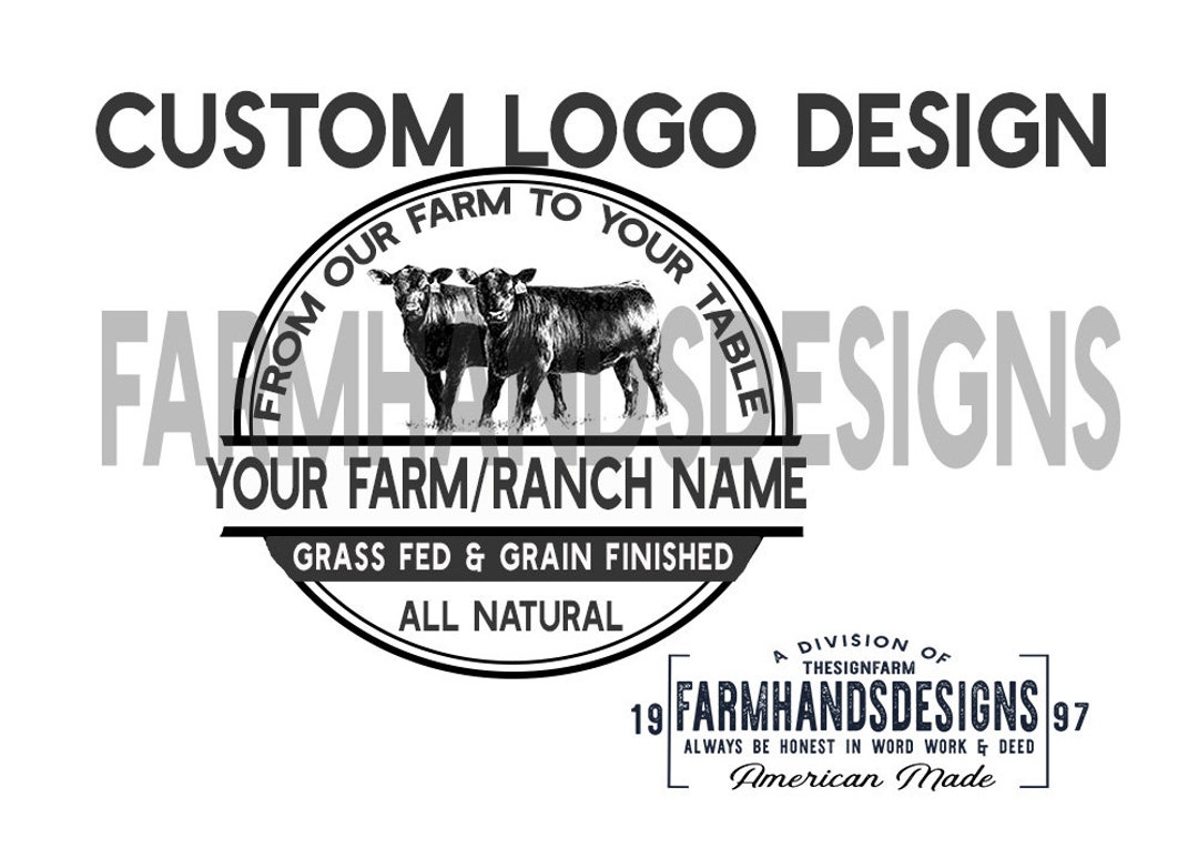 Farm Logo Design Richardson Hats Tshirts to Match Custom Farm Shirt ...