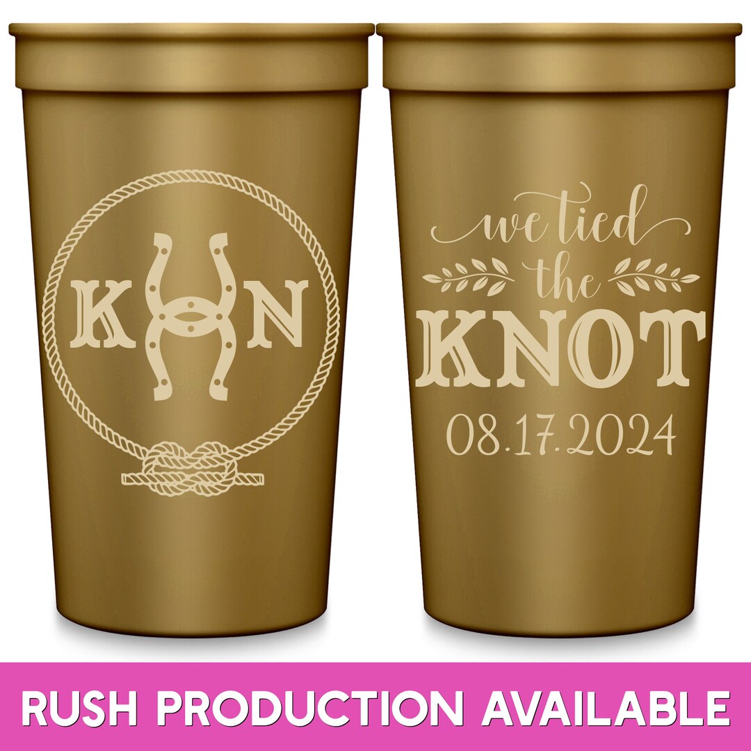 Personalized Party Cups Rustic Wedding Favors for Guests in Bulk ...