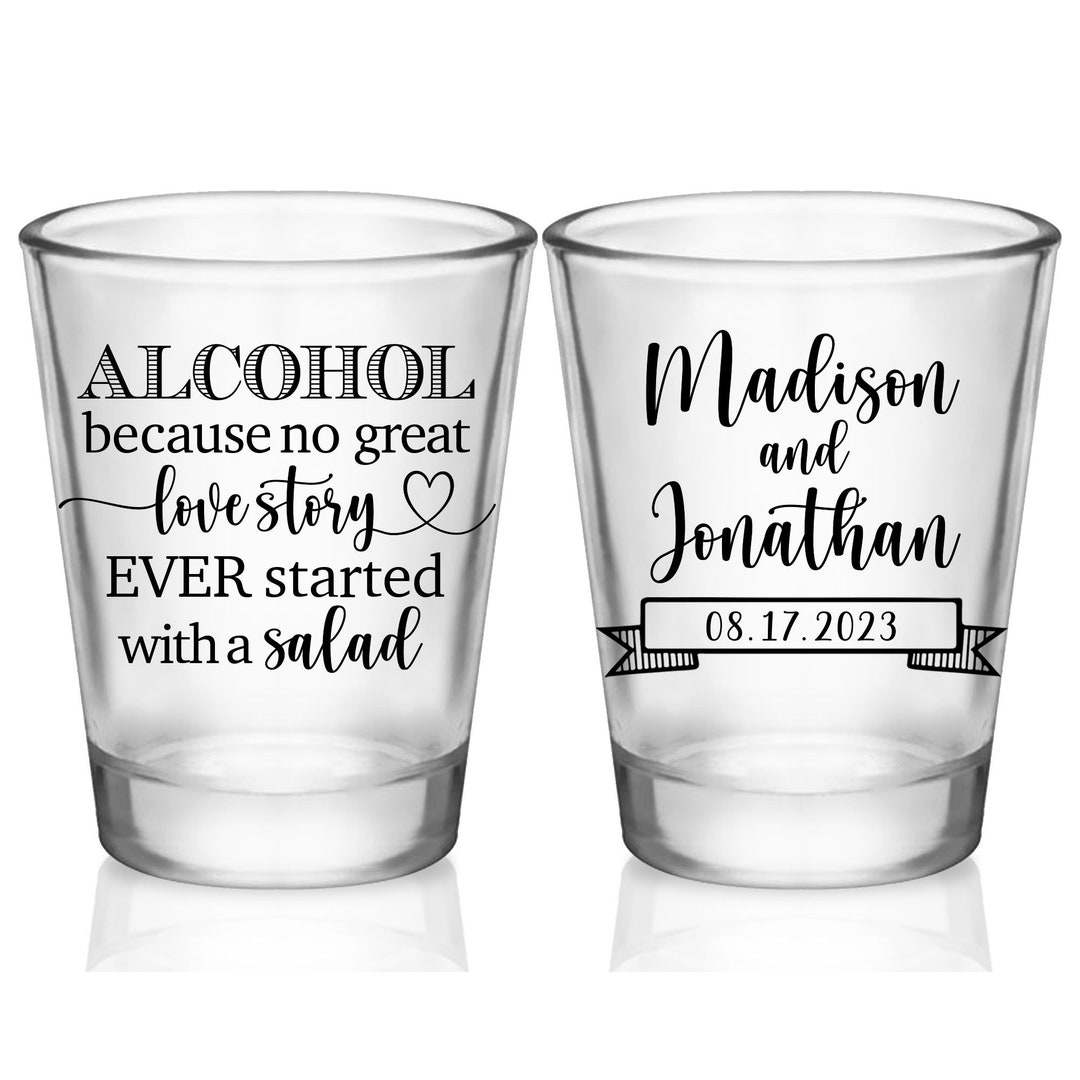 Wedding Shot Glasses Funny Wedding Favors For Guests In Bulk Etsy