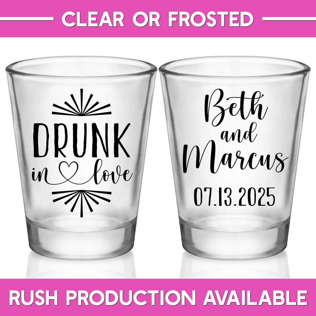 Wedding Shot Glasses Fun Wedding Favors Gifts for Guests Shot Glasses ...