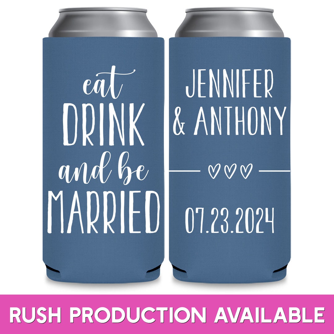 Wedding Can Coolers Wedding Favors for Guests in Bulk Seltzer Slim Can ...