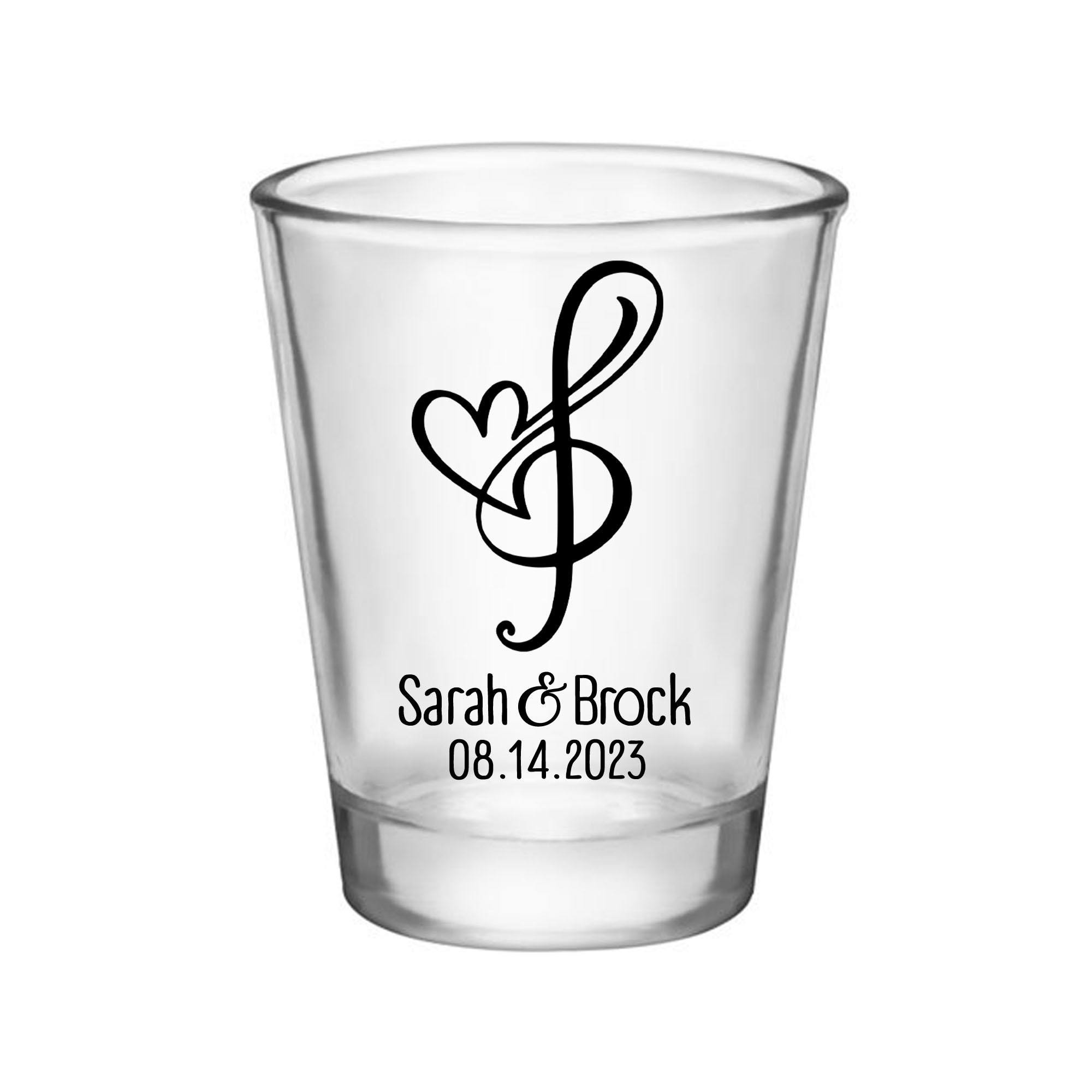 Music Note Wedding Shot Glasses Personalized Wedding Favors | Etsy