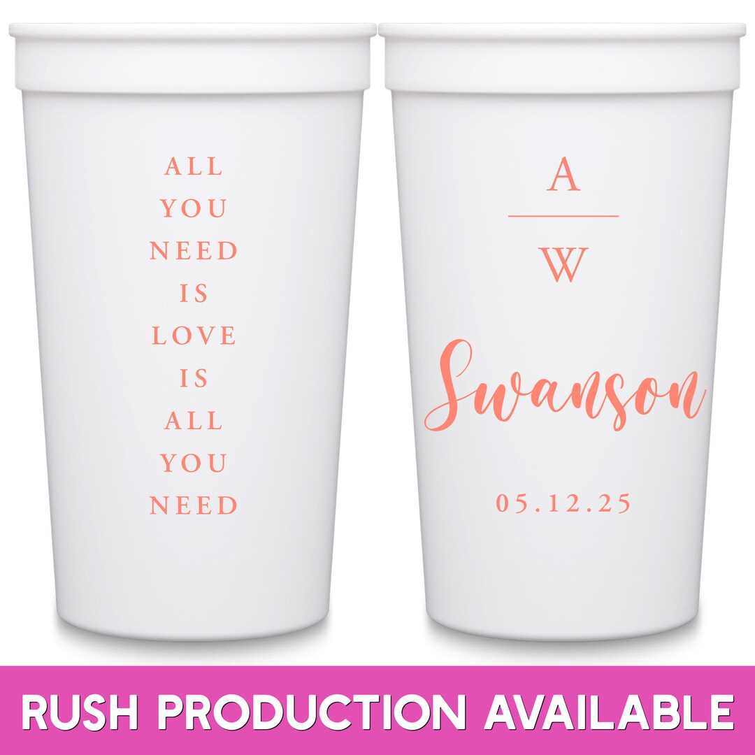 Wedding Cups Cute Wedding Favors for Guests Personalized Party Cups ...