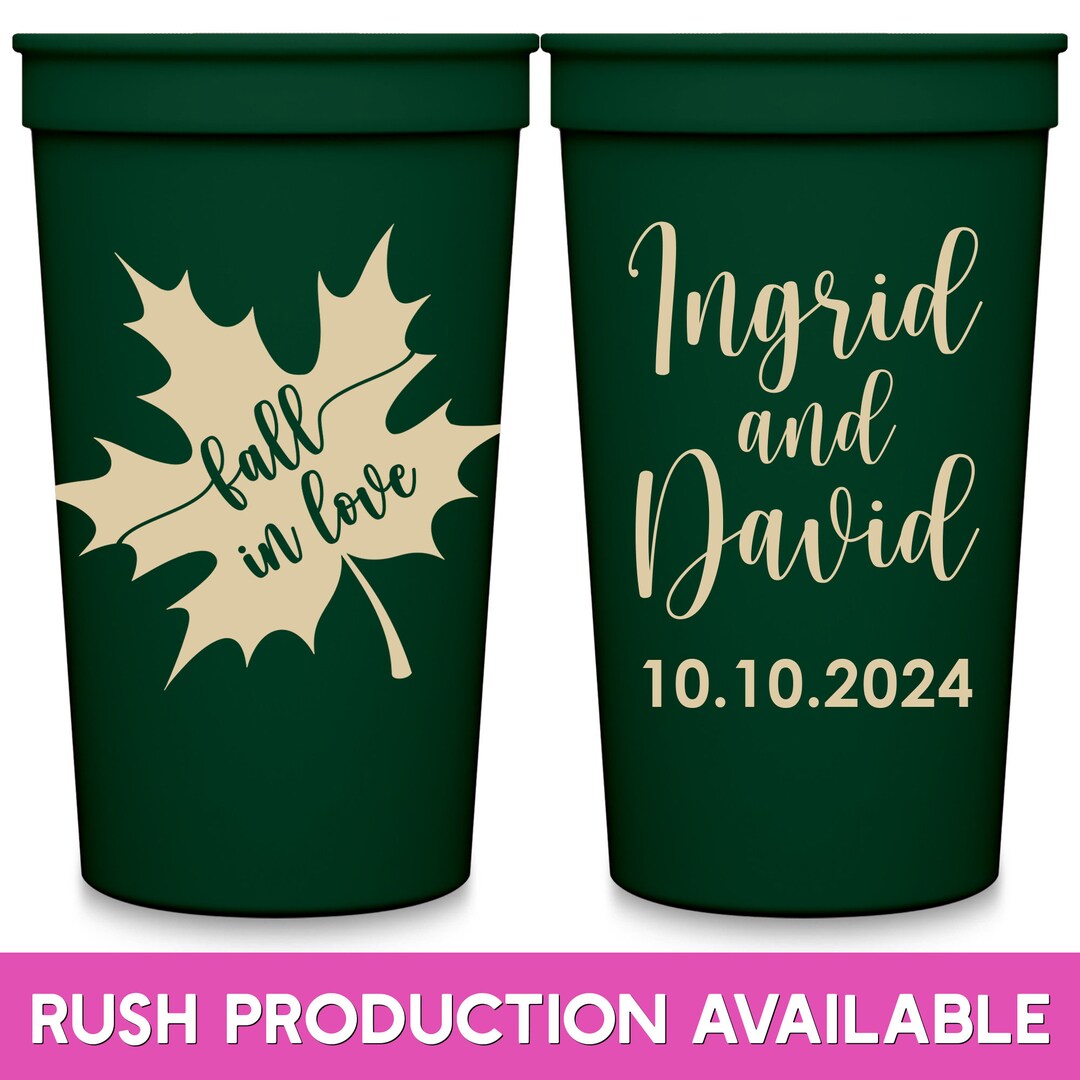 Fall Wedding Favors for Guests in Bulk Personalized Cups Autumn Wedding ...