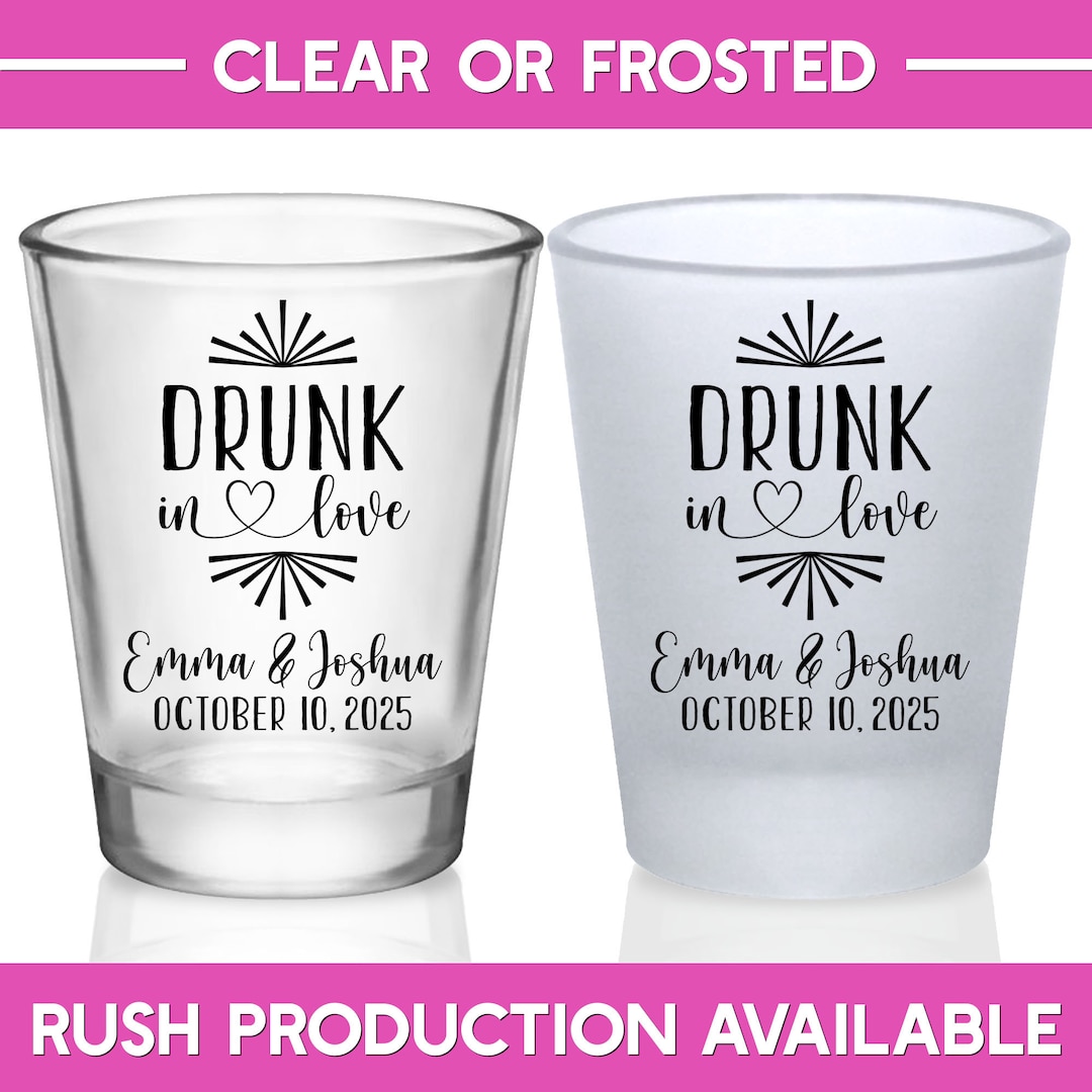 Wedding Shot Glasses Funny Wedding Favors for Guests in Bulk Customized ...
