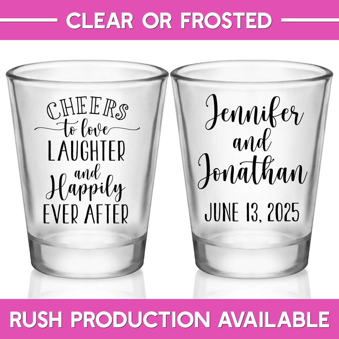 Wedding Shot Glasses Wedding Favors for Guests in Bulk Custom Shot ...