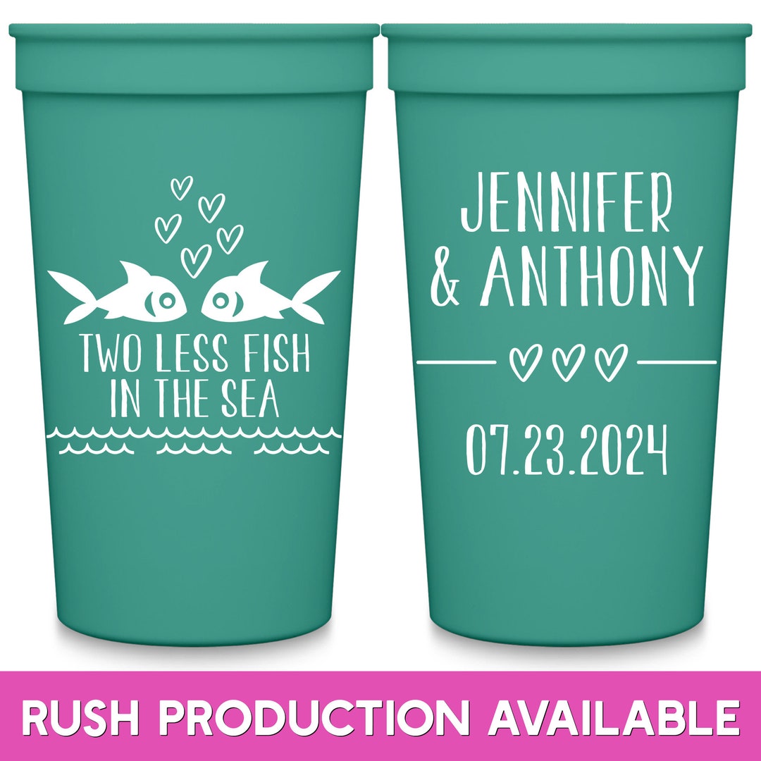 Nautical Wedding Party Cups Beach Wedding Favors for Guests Custom Cups ...