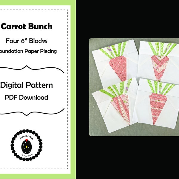 Carrot Paper Piecing Pattern - Etsy