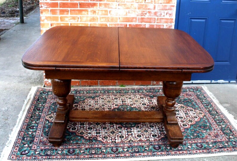 English Antique Oak Drop Leaf Table / Kitchen Table - Etsy